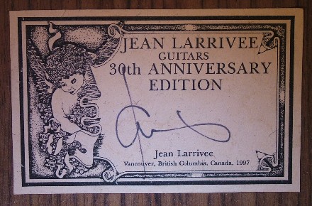 Larrivée Guitars - Label History - Archives & Artifacts
